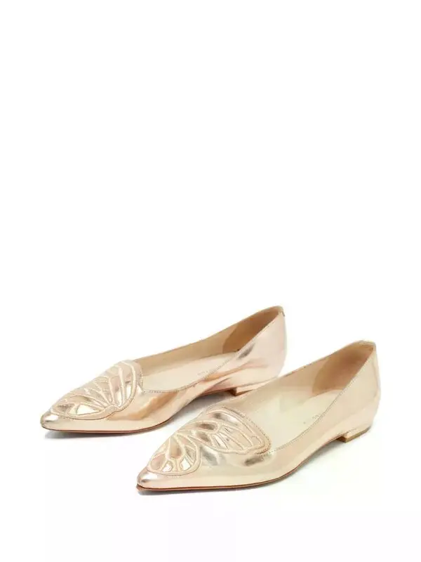 SOPHIA WEBSTER Bibi Metallic Ballet Flats