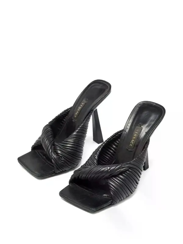 Versace 105mm Pleated Knot Sandals