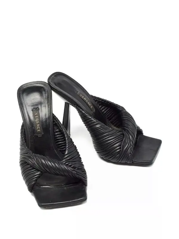 Versace 105mm Pleated Knot Sandals