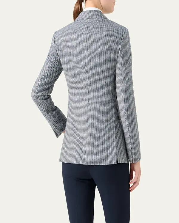 Akris Arie Cashmere Houndstooth Blazer