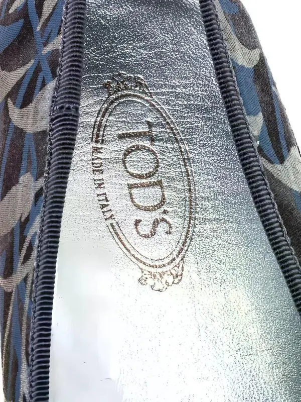 TOD'S Gommino Floral-print Slip-on Sneakers - Black