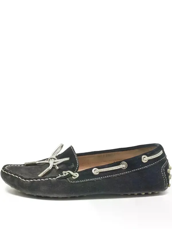 TOD'S Suede Boat Shoes - Blue