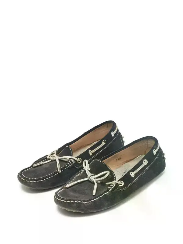 TOD'S Suede Boat Shoes - Blue