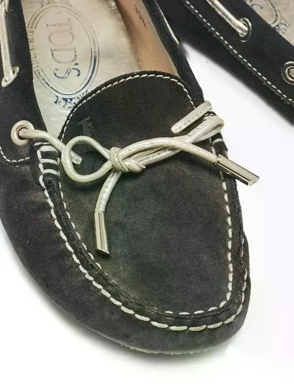 TOD'S Suede Boat Shoes - Blue