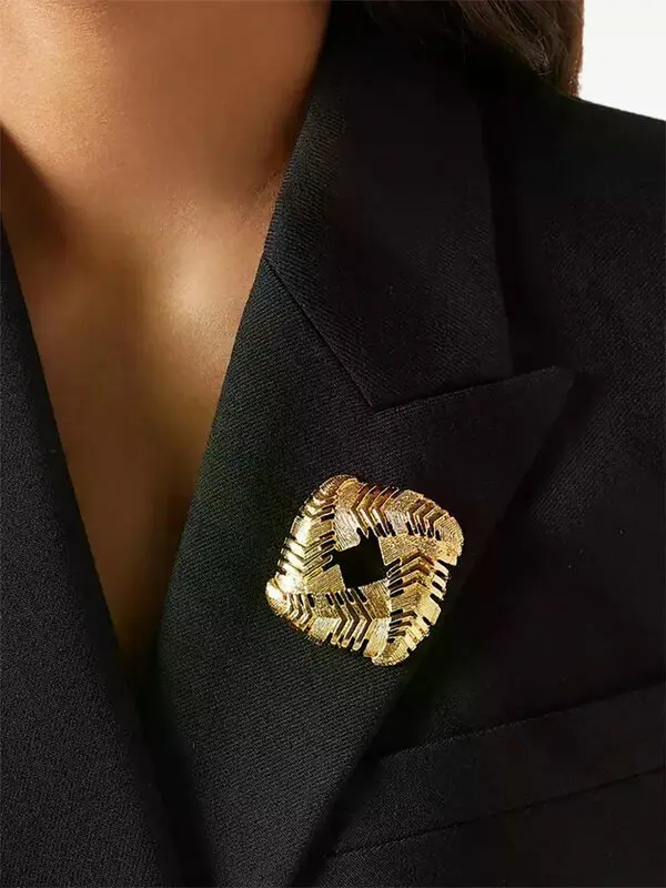 SUSAN CAPLAN 1980s Geometric-pattern Brooch