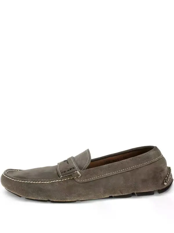 Prada Suede Loafers - Green