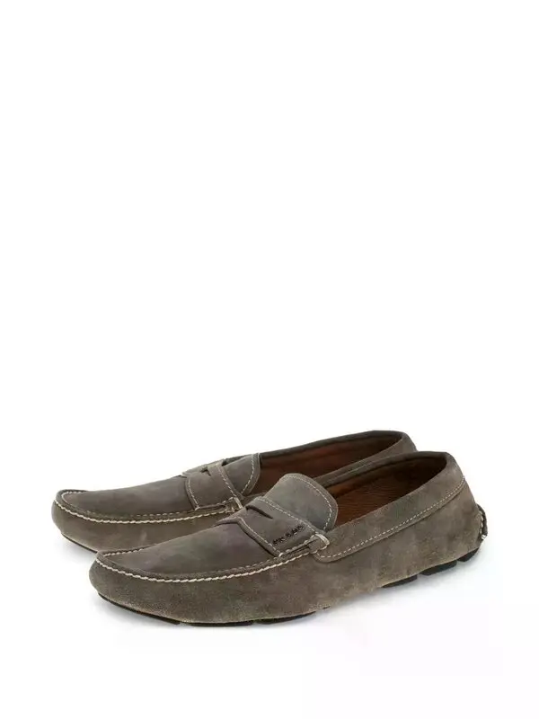 Prada Suede Loafers - Green