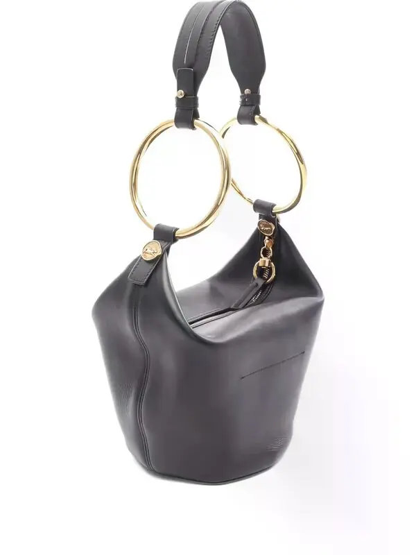 Chloé Ring Detail Leather Mini Bag - Black