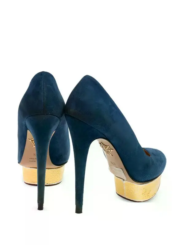 CHARLOTTE OLYMPIA 140mm Dolly Suede Platform Pumps