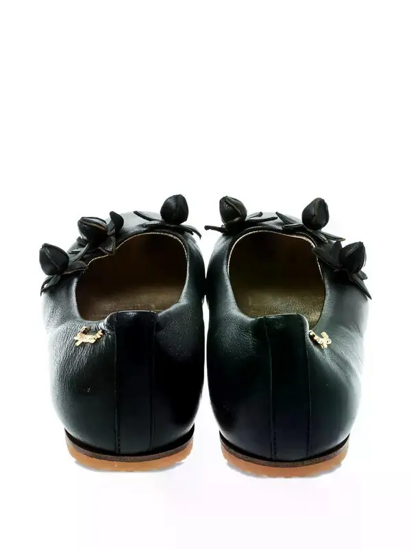 Dsquared2 Flower-detail Leather Ballet Flats