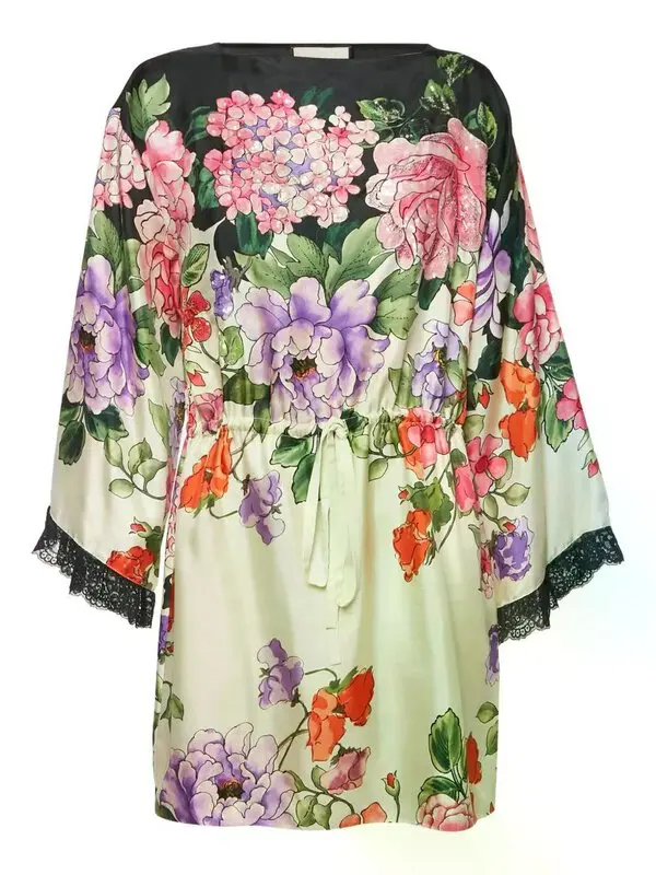 Gucci Floral-print Silk Dress - Multicolour