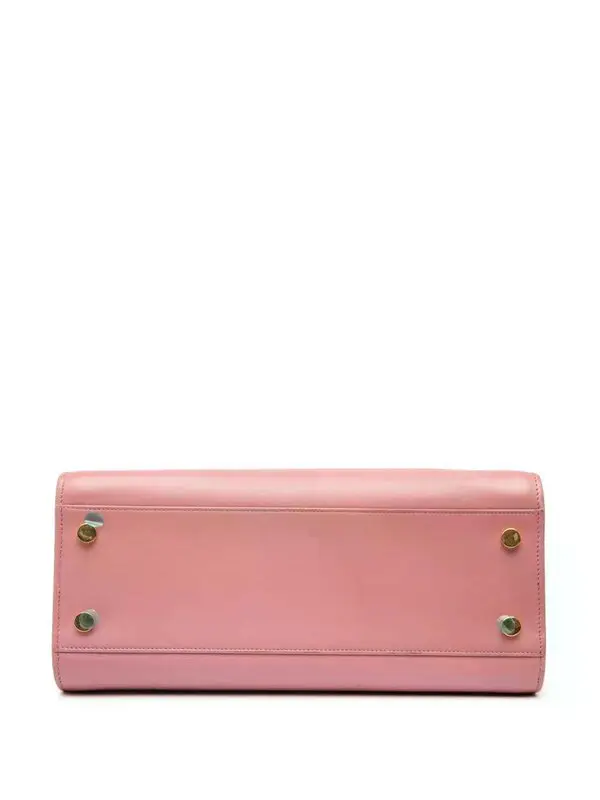 Saint Laurent 2014 Small Leather Monogram Cabas Satchel - Pink