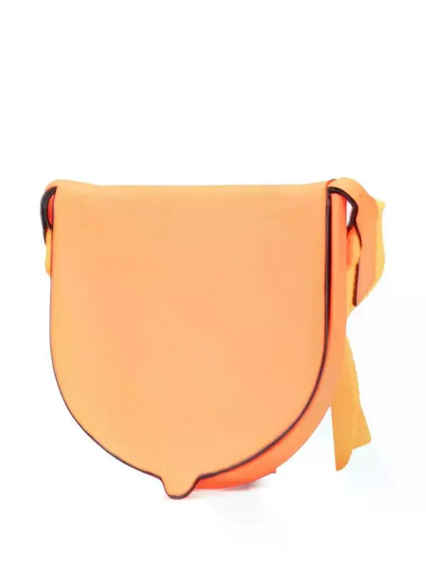 Loewe 2020 Small Soft Calfskin Heel Pouch Crossbody Bag - Orange