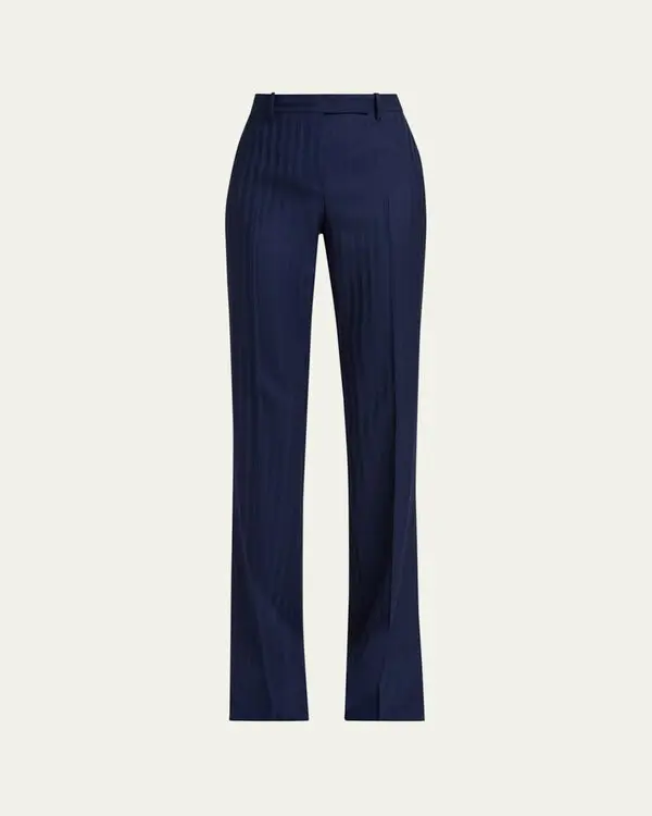 TOM FORD Tonal Striped Jacquard Straight-leg Pants