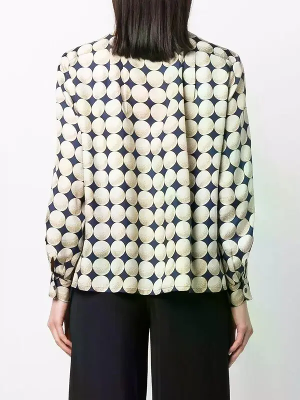 Hermès 1996 Golf Ball Print Silk Shirt