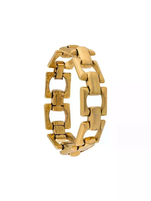 Versace 1990s Square Link Bracelet - Gold