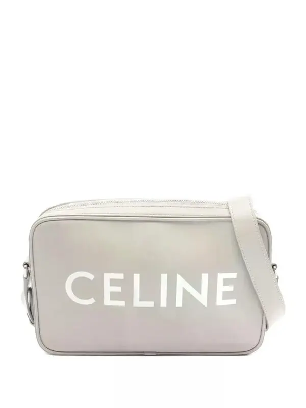 Celine 2010s Logo-print Messenger Bag - Grey