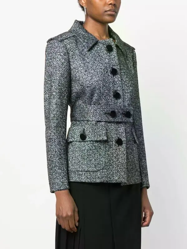 Givenchy 2000 4g-pattern Belted Jacket