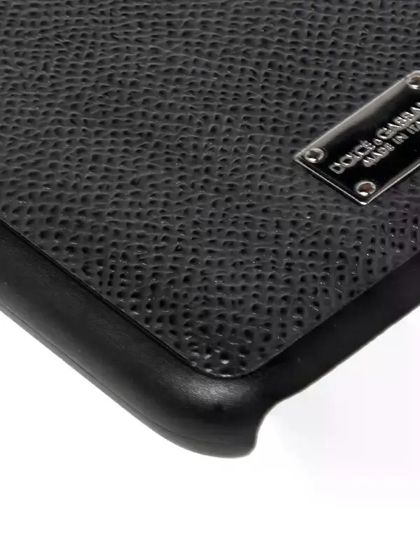 Dolce & Gabbana Leather Logo-plaque Iphone Case