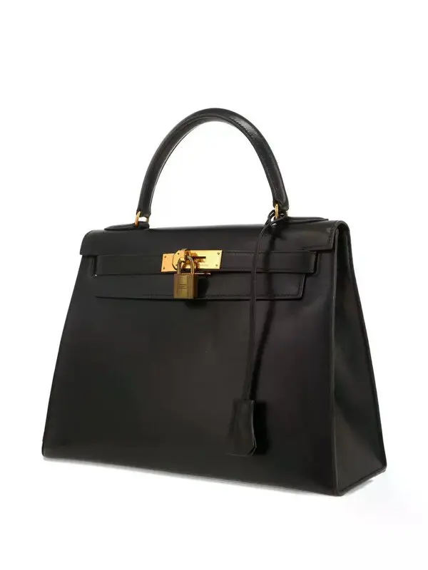 Hermès Kelly 28 Sellier Two-way Handbag - Black