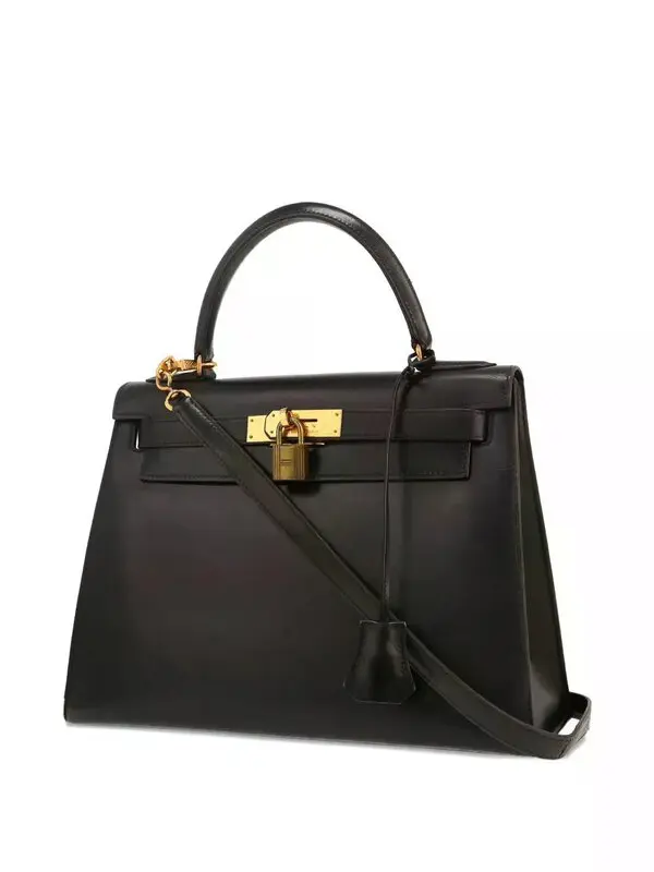 Hermès Kelly 28 Sellier Two-way Handbag - Black