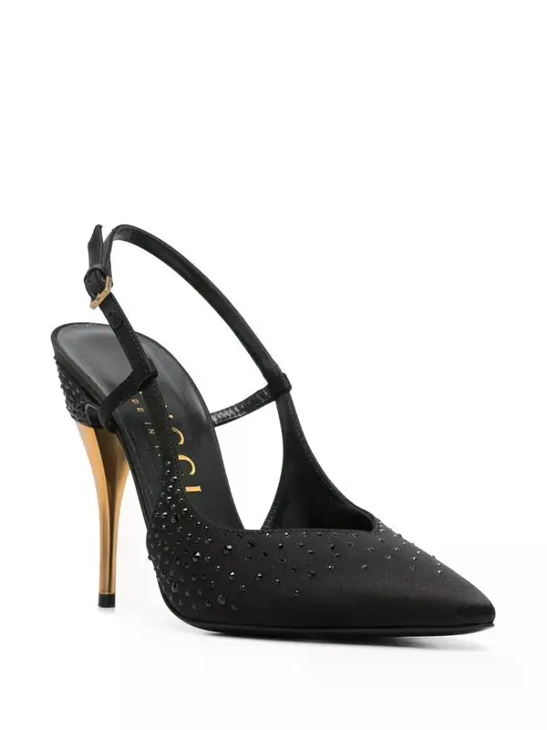 Gucci 115mm Crystal-embellished Slingback Pumps