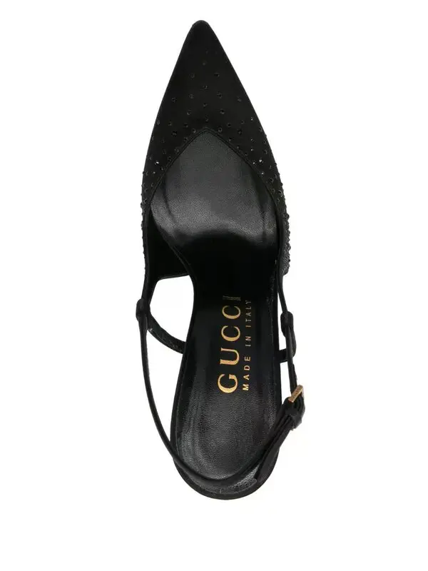 Gucci 115mm Crystal-embellished Slingback Pumps