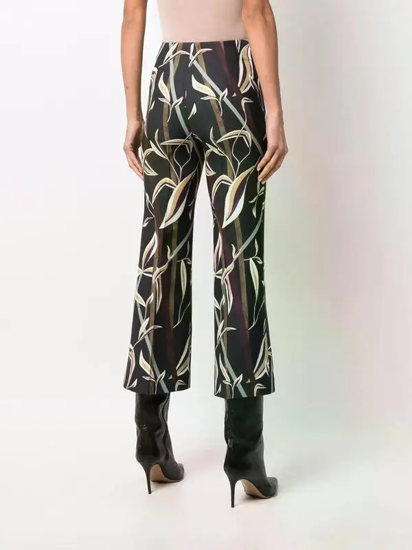 Dior 2000s Leaf Print Cropped Trousers