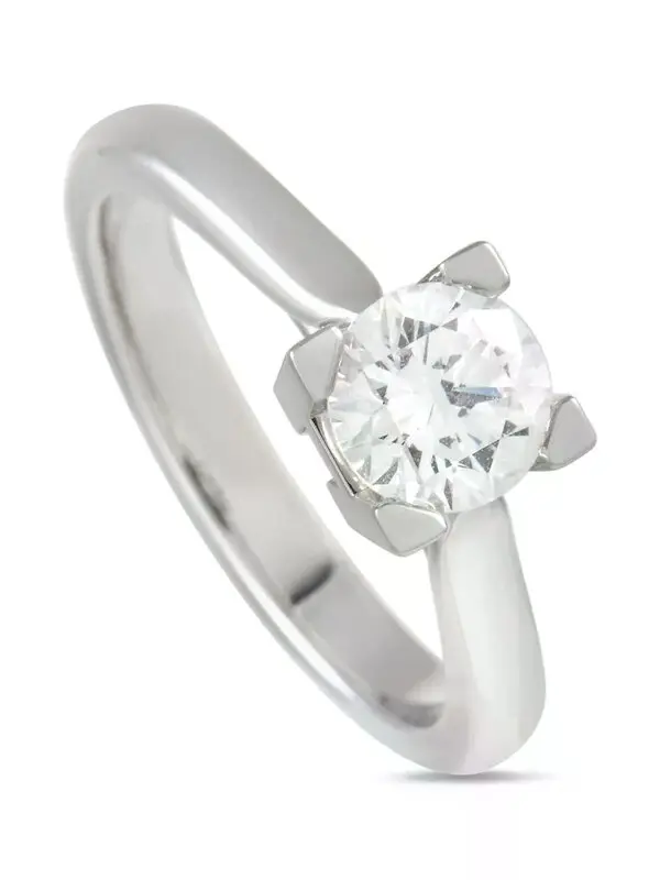 Harry Winston Platinum Solitaire Round Cut Diamond Ring