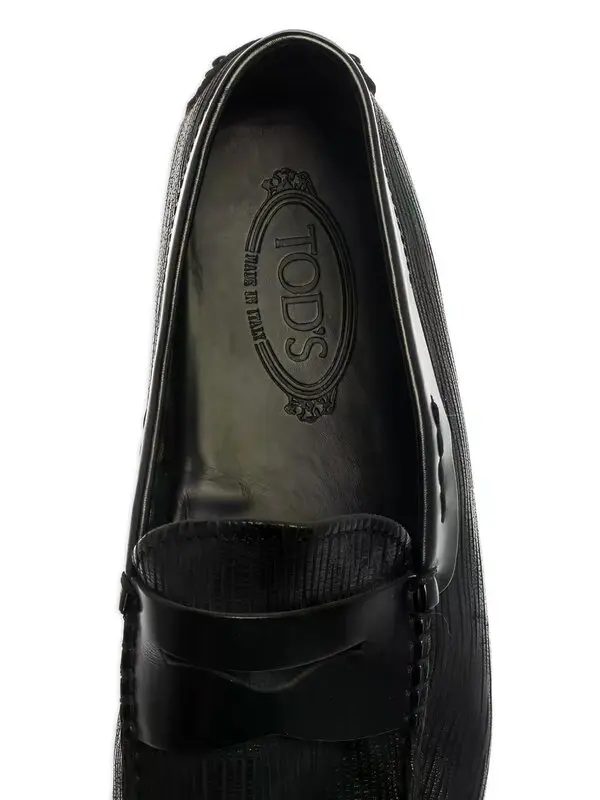 TOD'S Textured-leather Loafers
