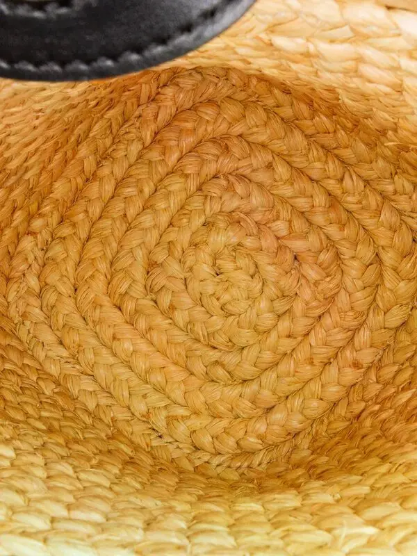 Loewe Mini Raffia Pebble Bucket Bag Satchel