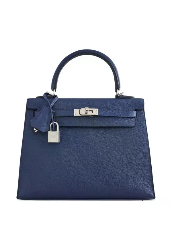 Hermès Kelly Sellier 25 Epsom-leather Palladium-hardware Tote Bag - Blue