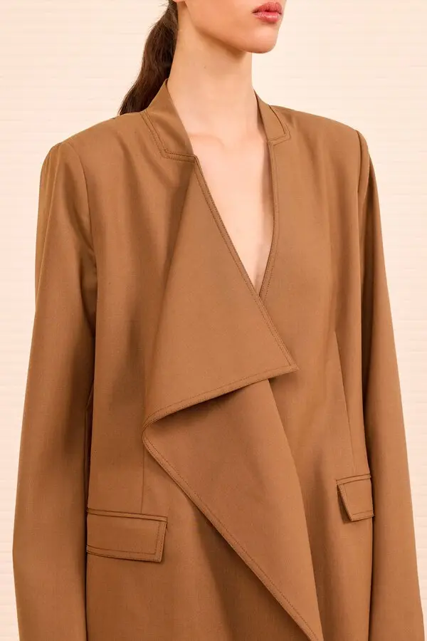 Ulla Johnson Zehra Draped Jacket - Cinder