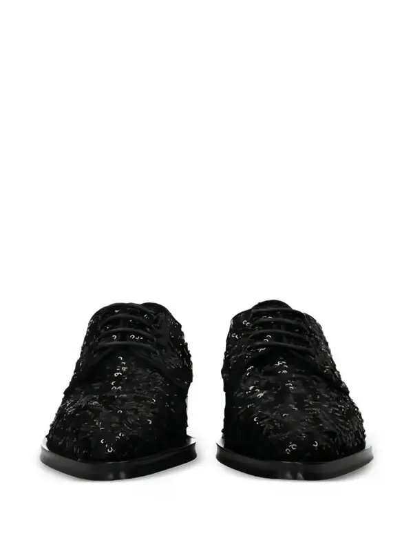 Dolce & Gabbana Sequined Lace-up Shoes