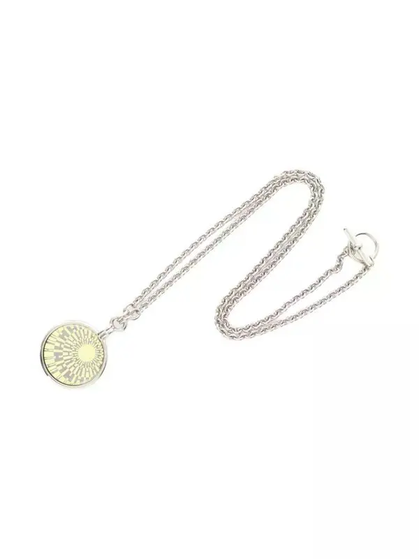 Hermès 2010s Medaille Op'h Necklace - Silver