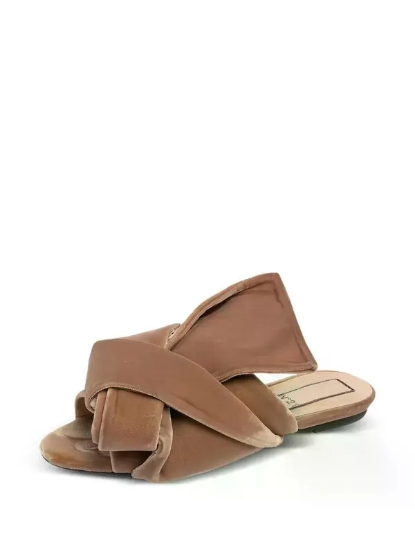 N°21 Knotted Velvet Slide Sandals