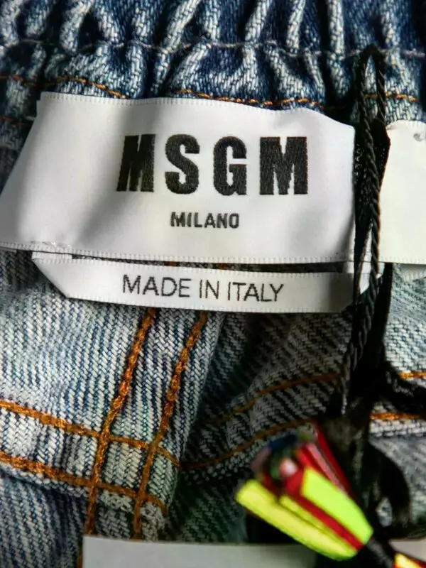 MSGM Acid Wash Drawstring Shorts