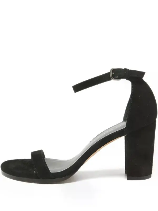 STUART WEITZMAN 80mm Nearlynude Block-heel Ankle-strap Sandals - Black