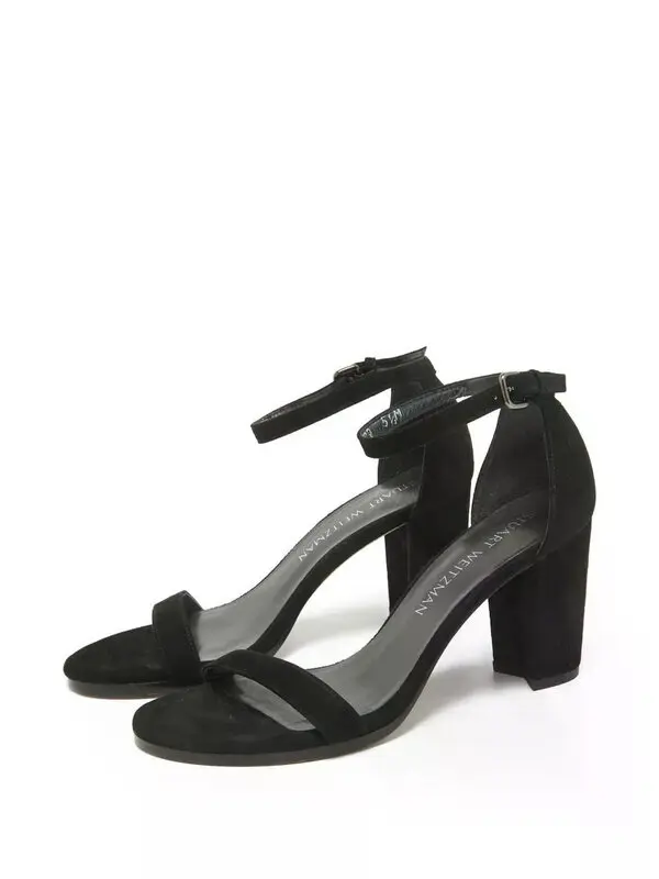 STUART WEITZMAN 80mm Nearlynude Block-heel Ankle-strap Sandals - Black