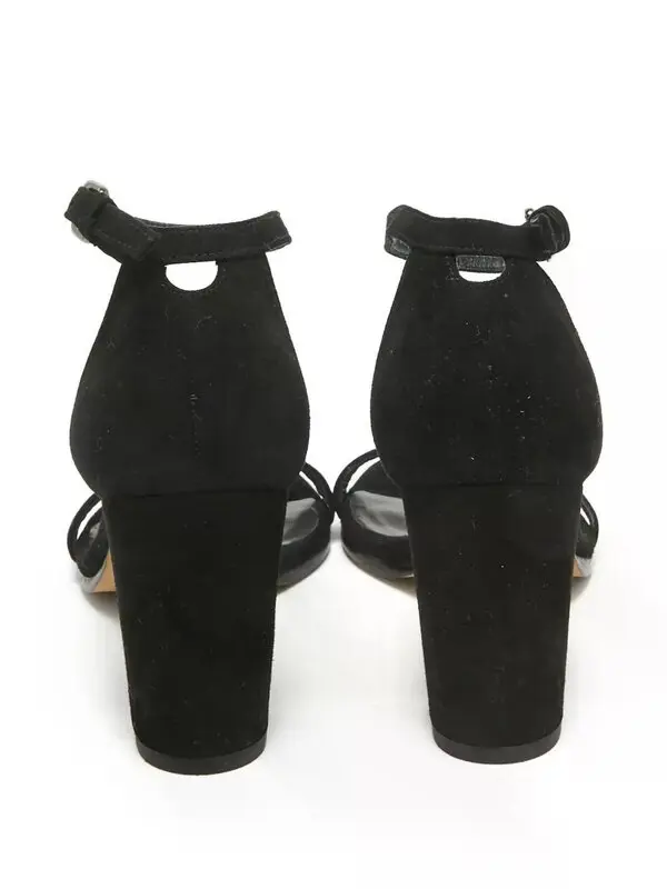 STUART WEITZMAN 80mm Nearlynude Block-heel Ankle-strap Sandals - Black