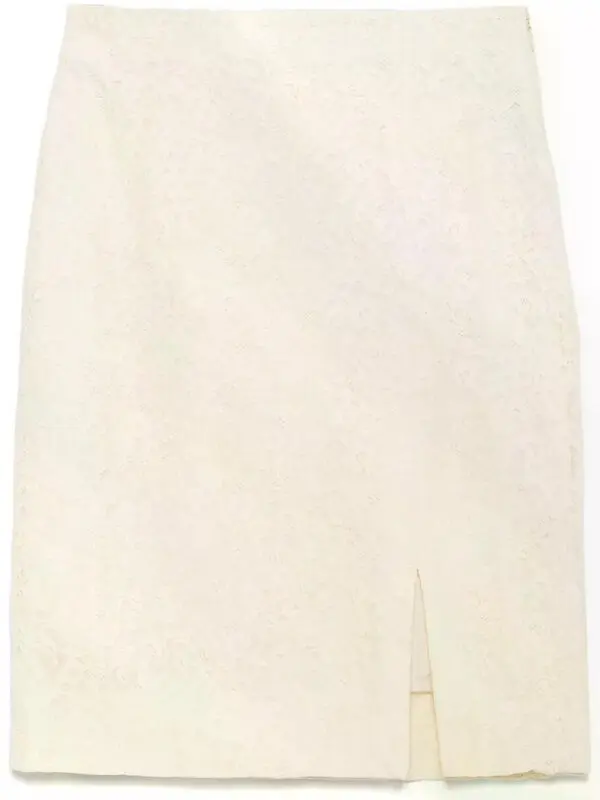 Dior 2000s Floral-lace Mini Skirt - Neutrals