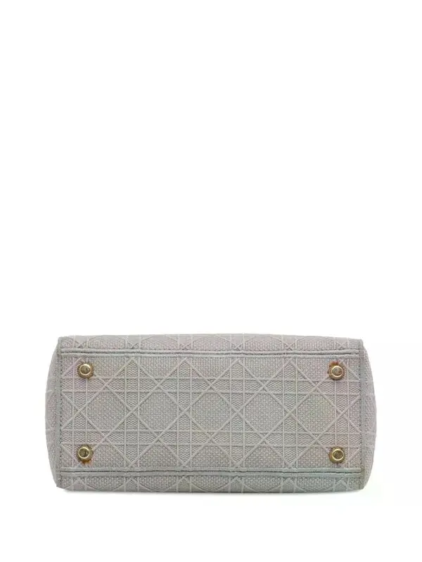 Dior Cannage Lady D-lite Satchel - Grey