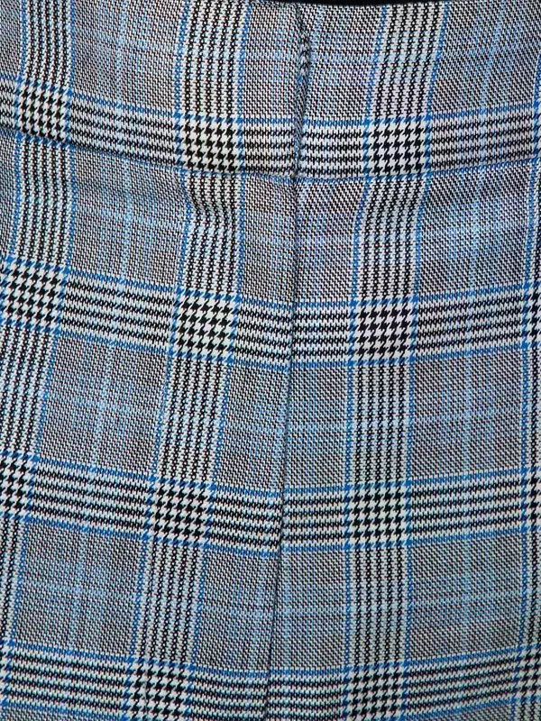 Tibi Plaid Banded-cuff Trousers