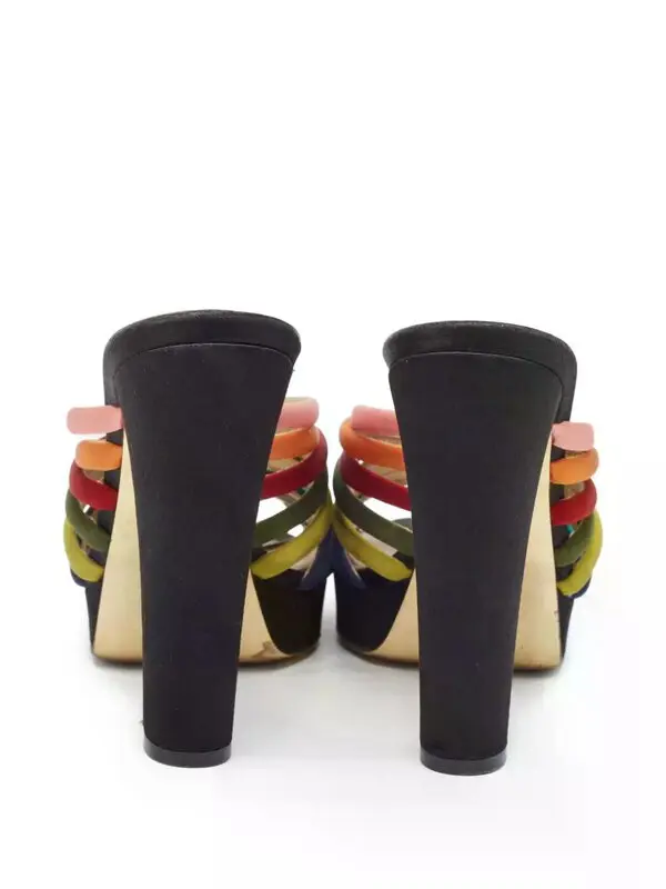 Fendi Satin Heeled Sandals