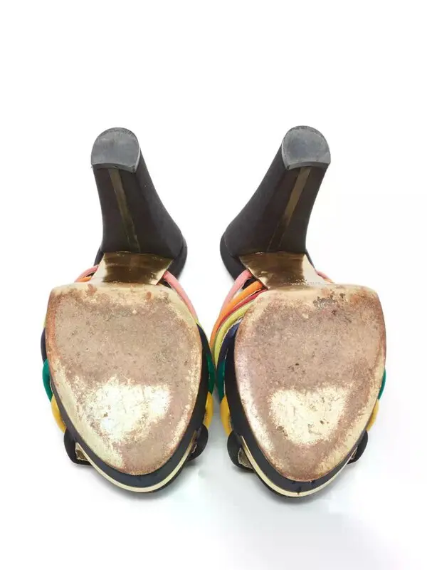 Fendi Satin Heeled Sandals