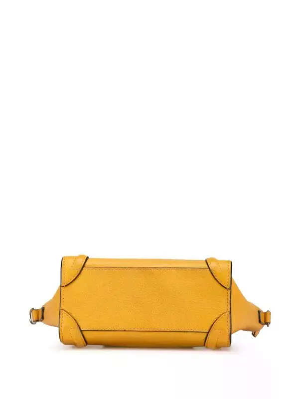 Celine 2013 Nano Leather Luggage Tote Satchel - Yellow