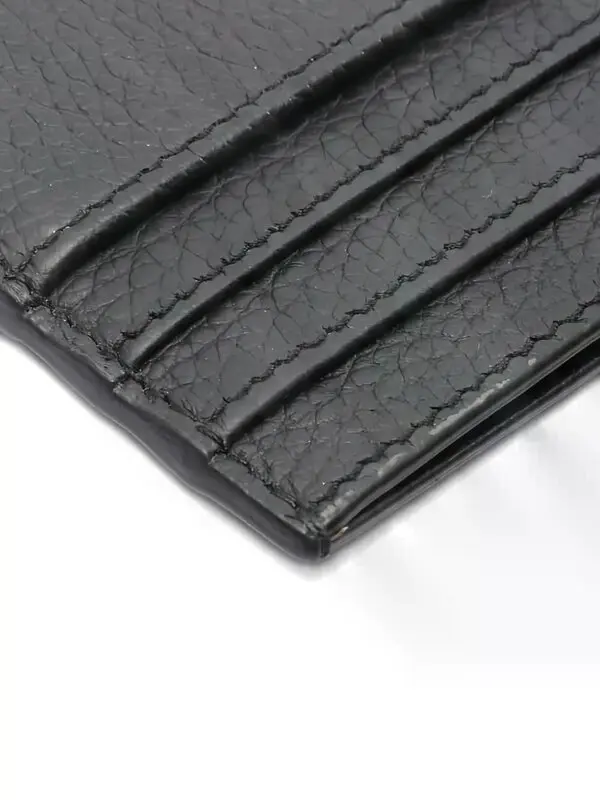 Dior 2010s Cd Icon Grained Leather Card Holder