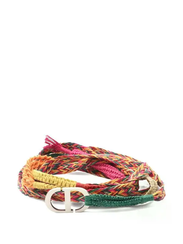Dior Linen Belt - Yellow