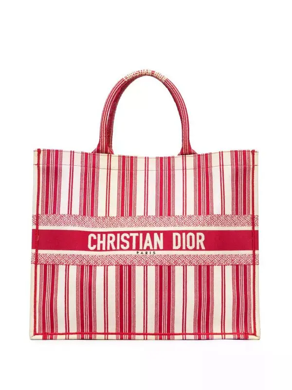 Dior 2018 Large Book Tote Bag - Red