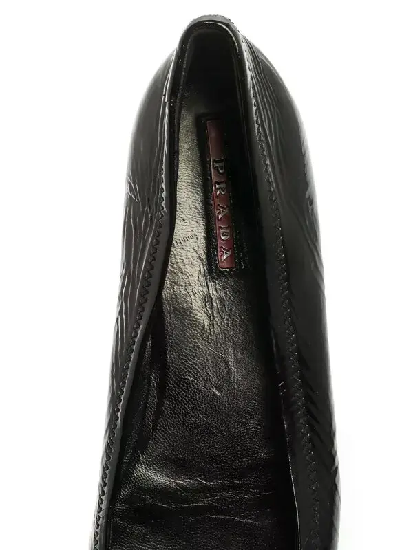 Prada Bow-detail Patent-leather Ballet Flats